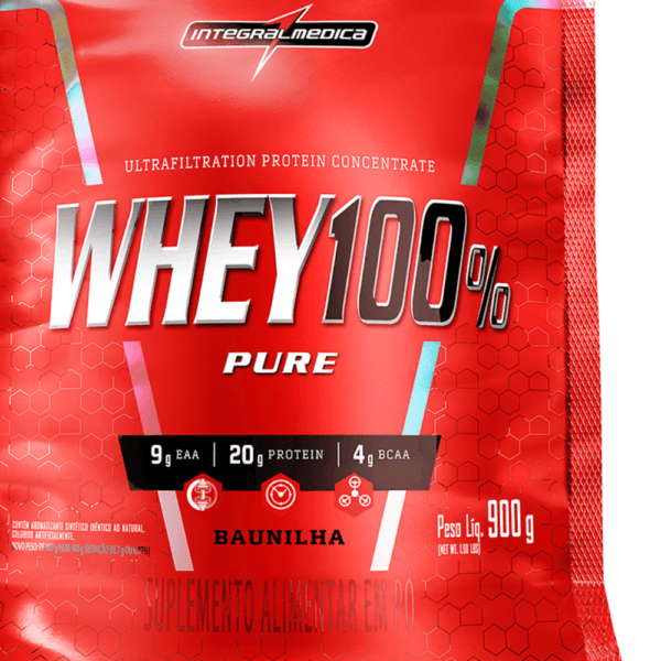 Whey 100% Pure 900g Baunilha (Refil) – Integralmedica – Paduashop